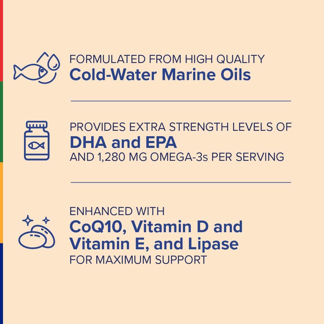 Omega 3 softgels for heart health