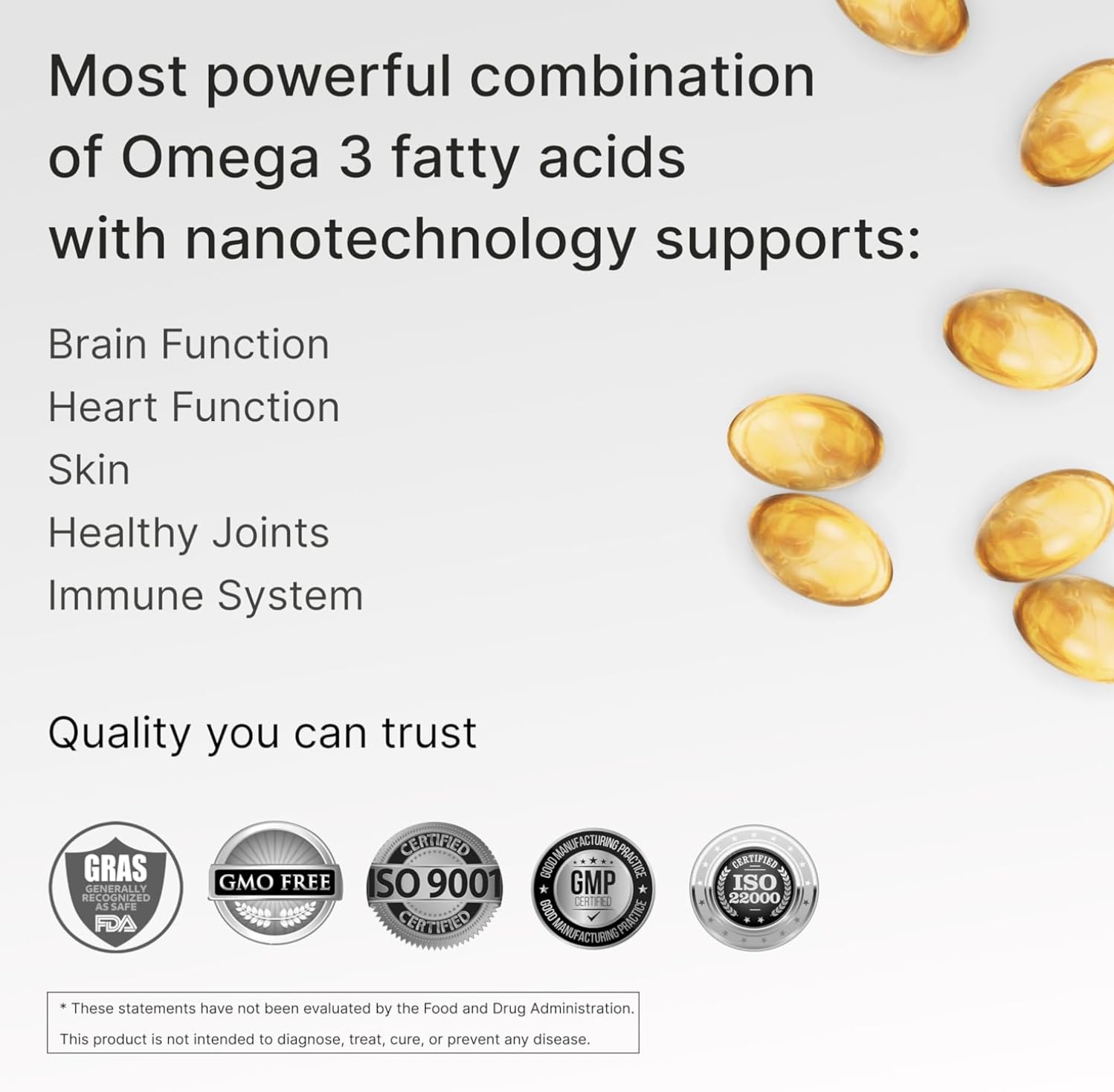 Omega 3 softgels for joint support