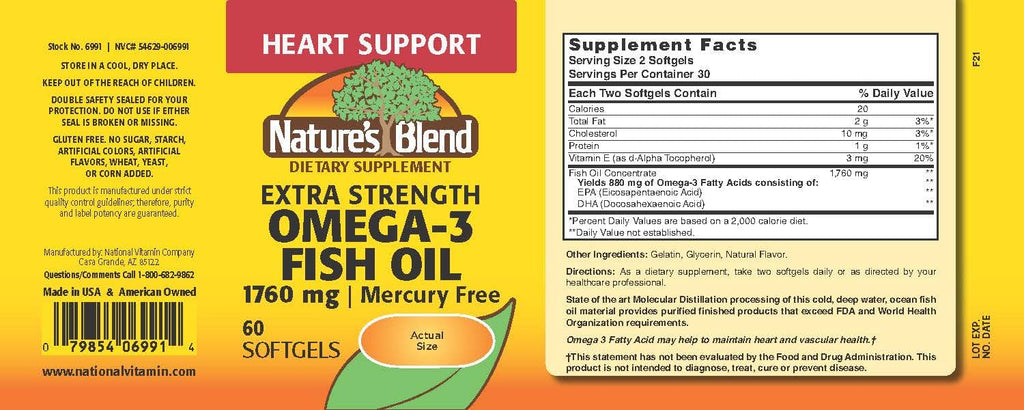 Omega 3 supplement for heart health