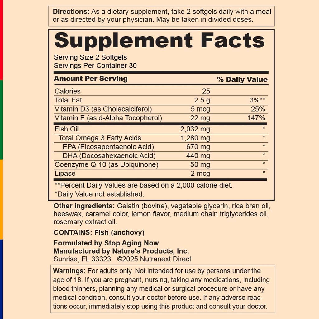 Omega 3 support for cognitive function