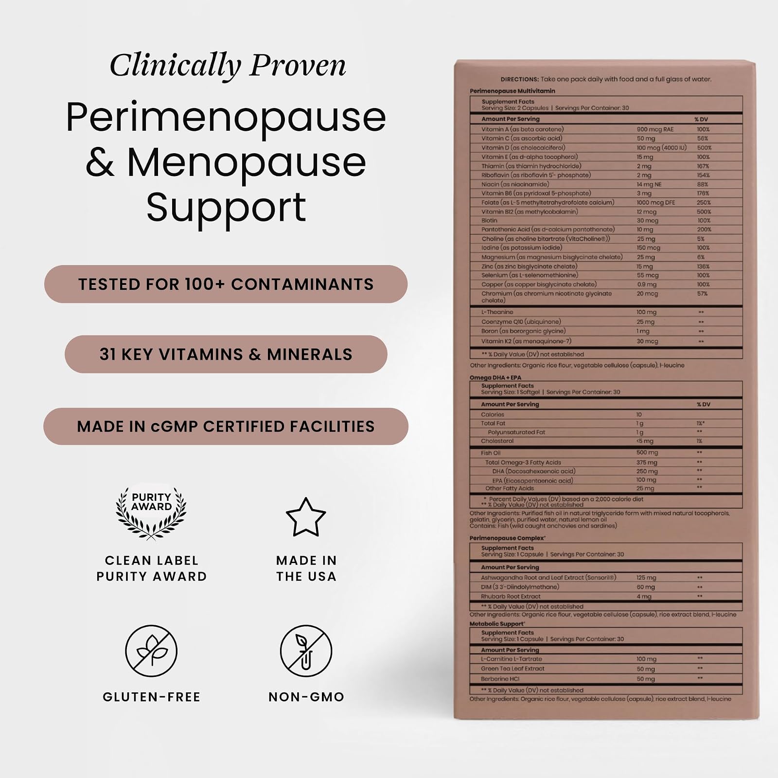 Omega 3 support for perimenopause