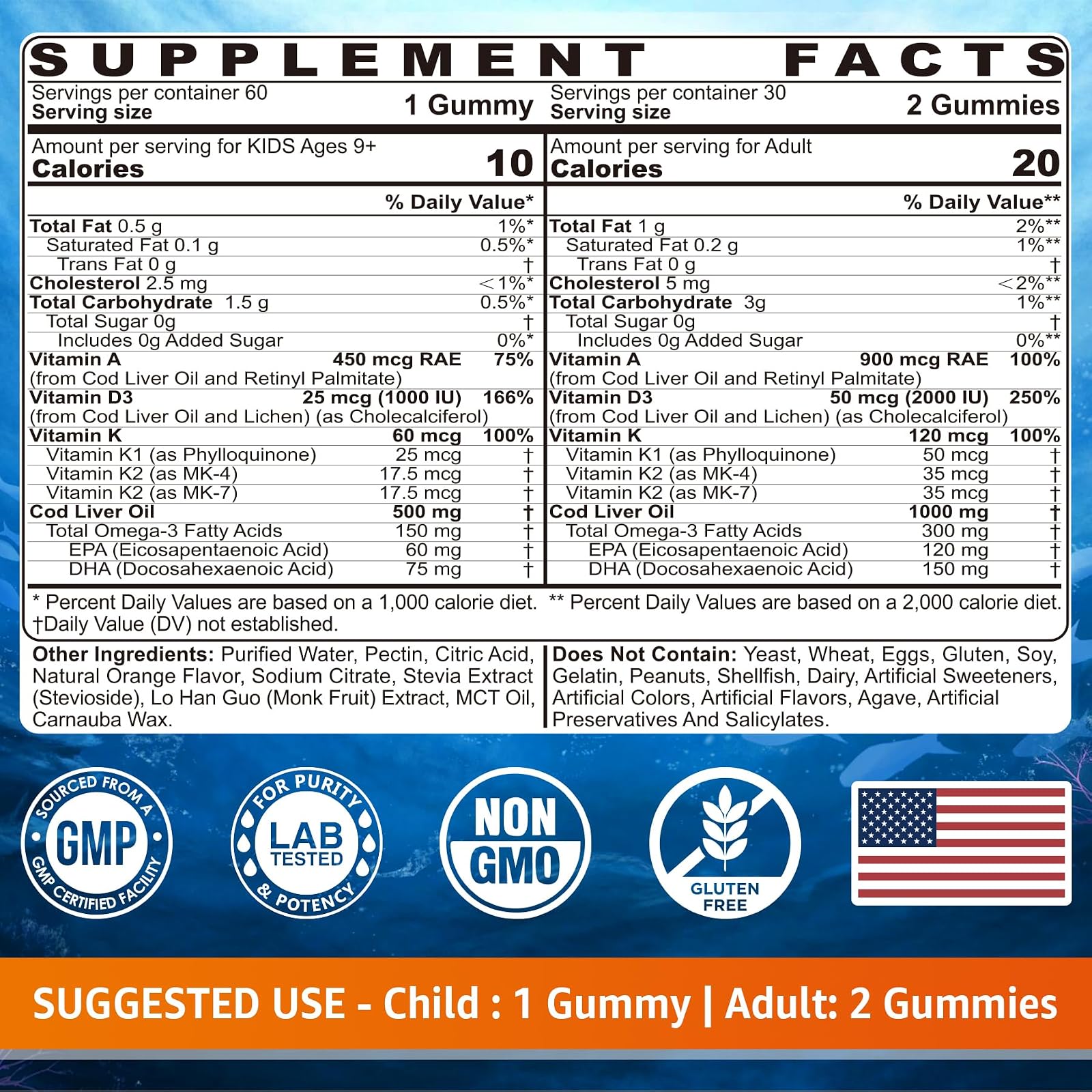 Omega-3 vitamin A supplement