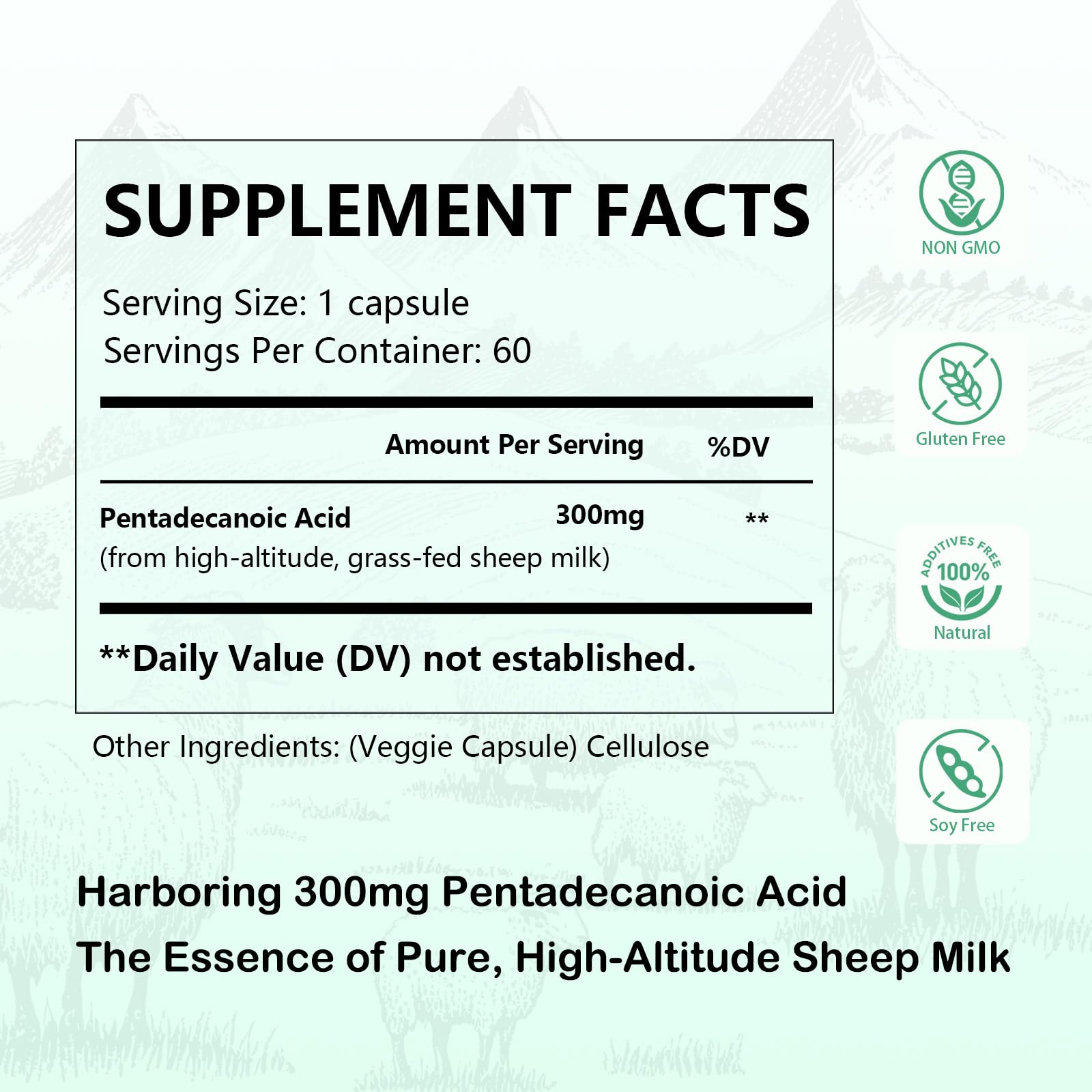Omega-5 fatty acids in capsules