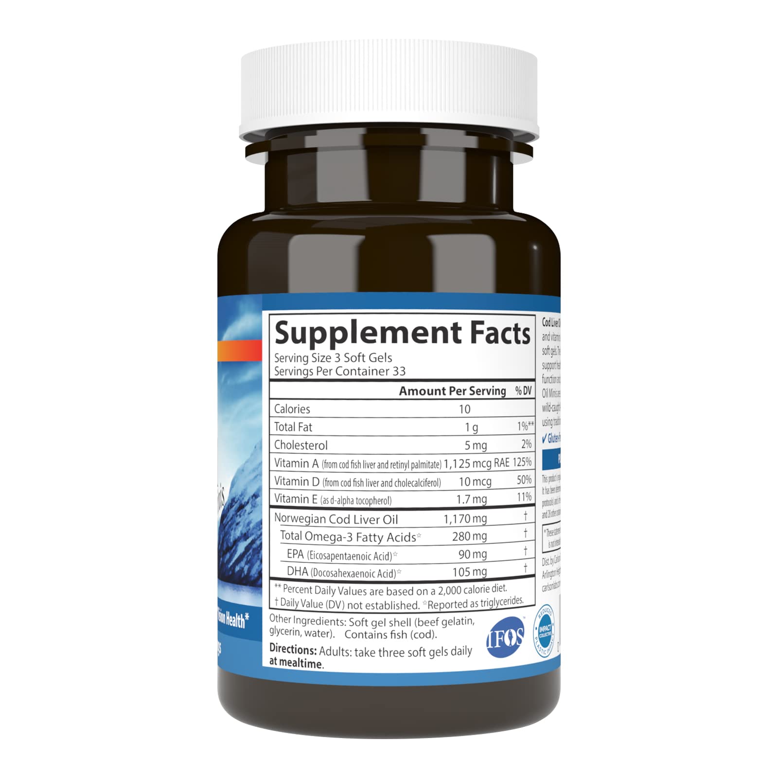 omega-rich cod liver oil capsules
