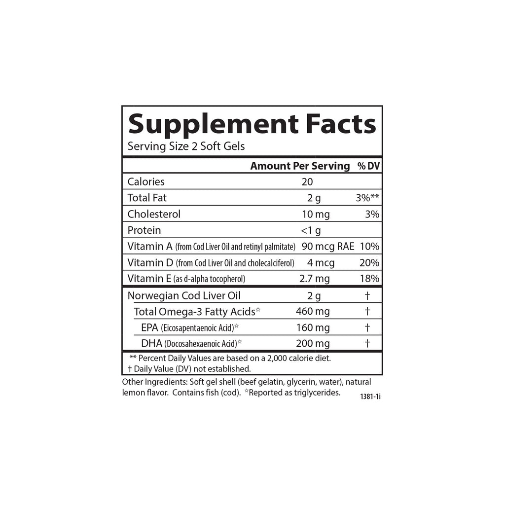 omega-rich cod liver oil gems