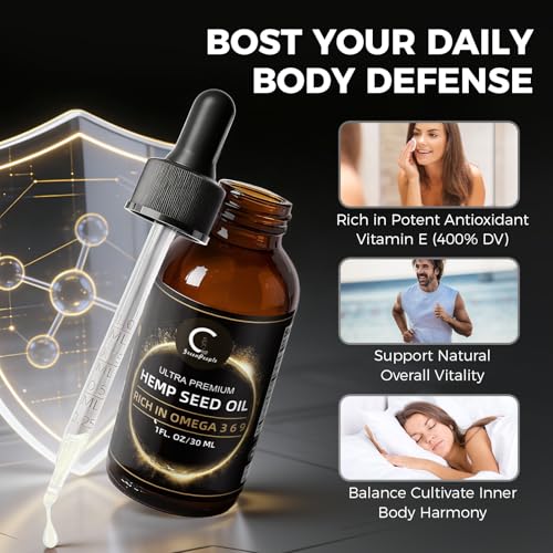 Omega-rich liquid hemp oil
