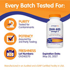 OmegaVia DHA softgels for daily nutrition