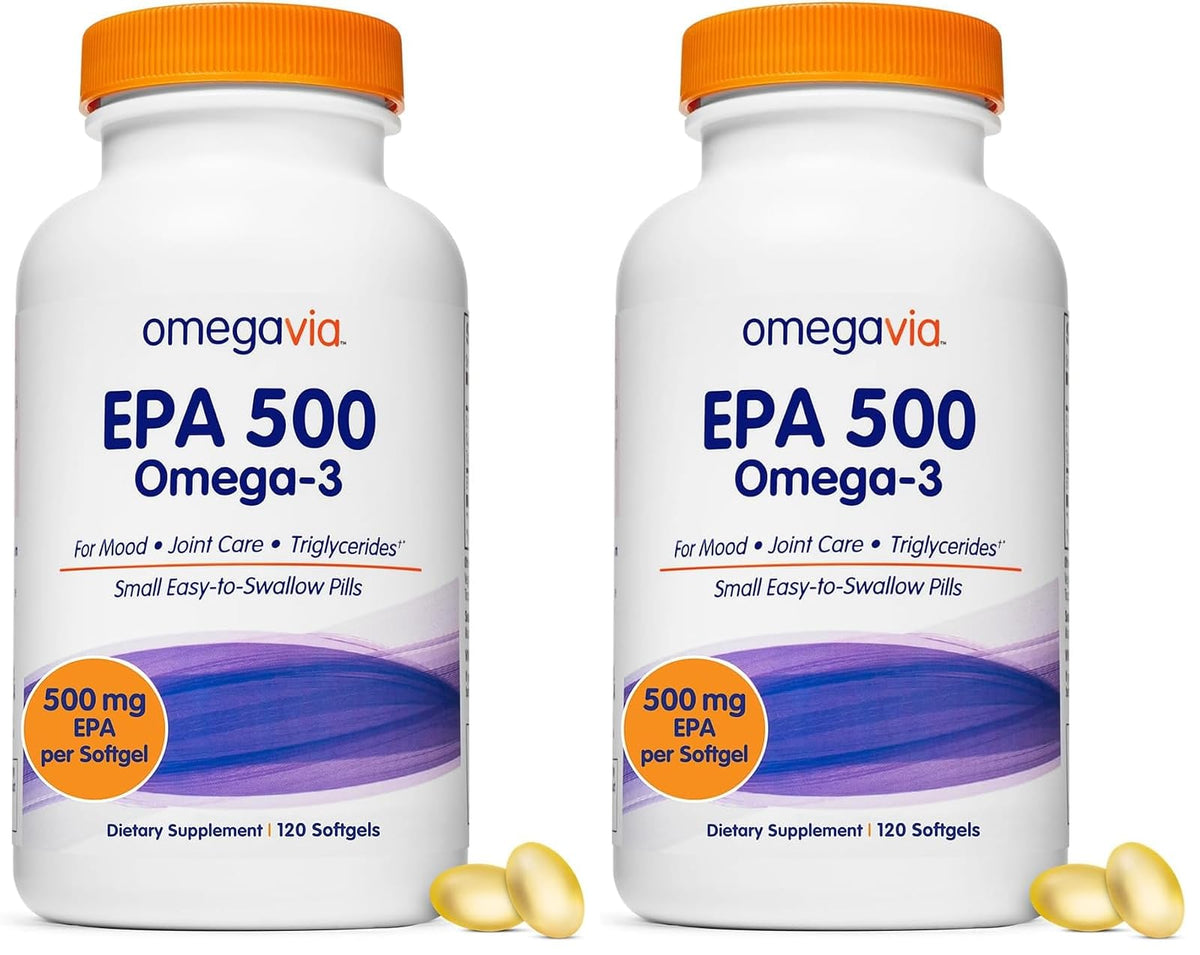 OmegaVia EPA 500 fish oil softgels