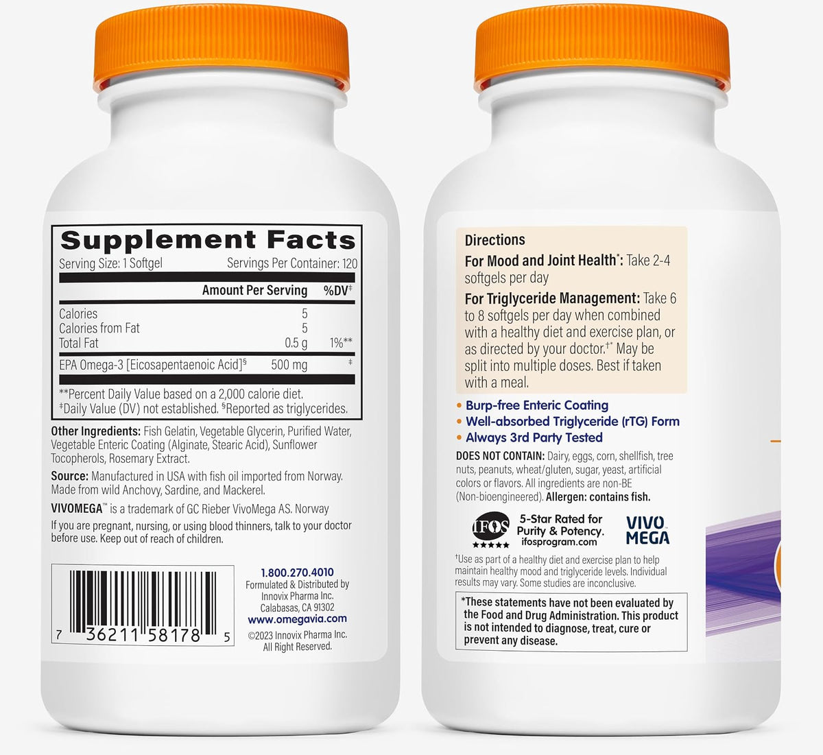 OmegaVia EPA 500 for daily nutrition