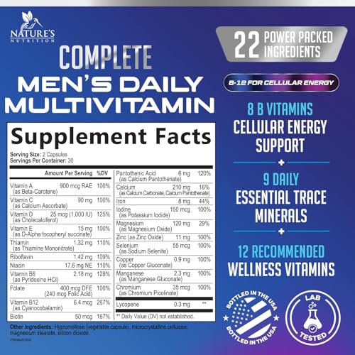 once daily men's multivitamin capsules
