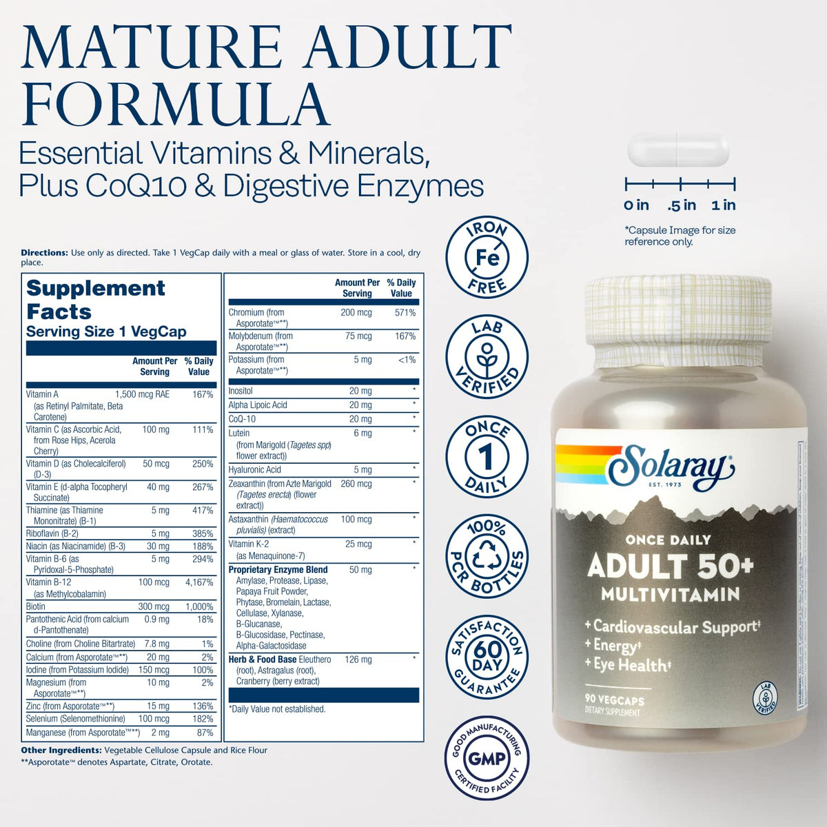 Once daily multivitamins for adults