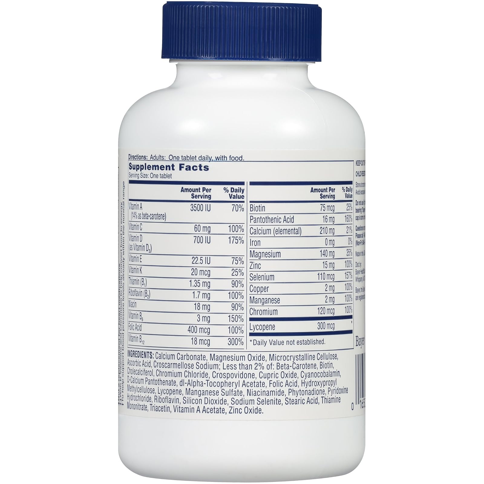 One A Day multivitamin for overall vitality
