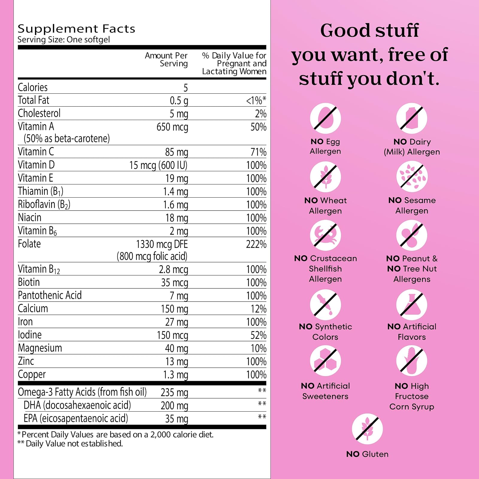 One A Day prenatal multivitamin tablets