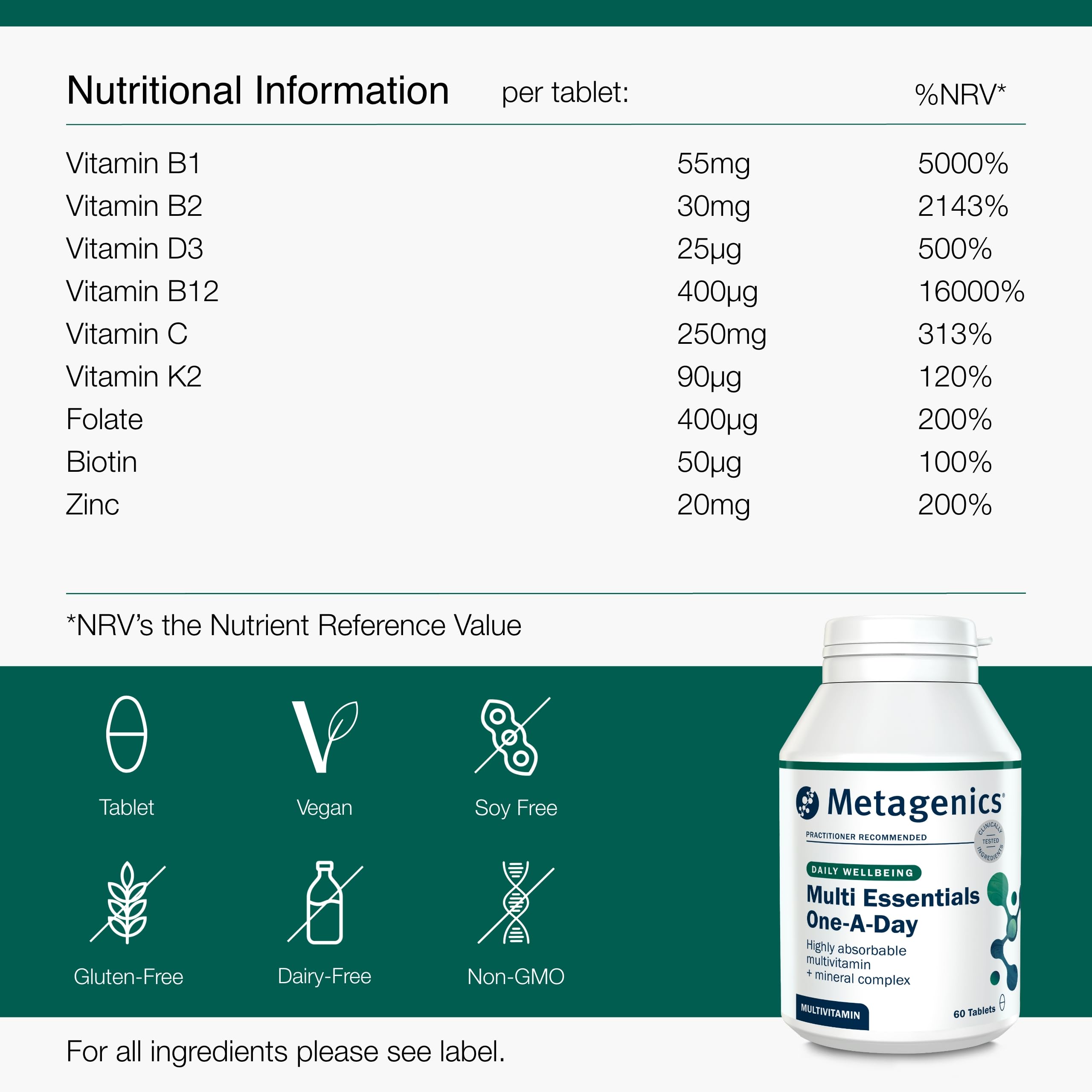 One a day vitamin supplement