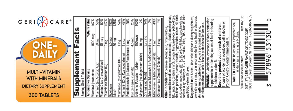 one-daily multi-vitamin for adults