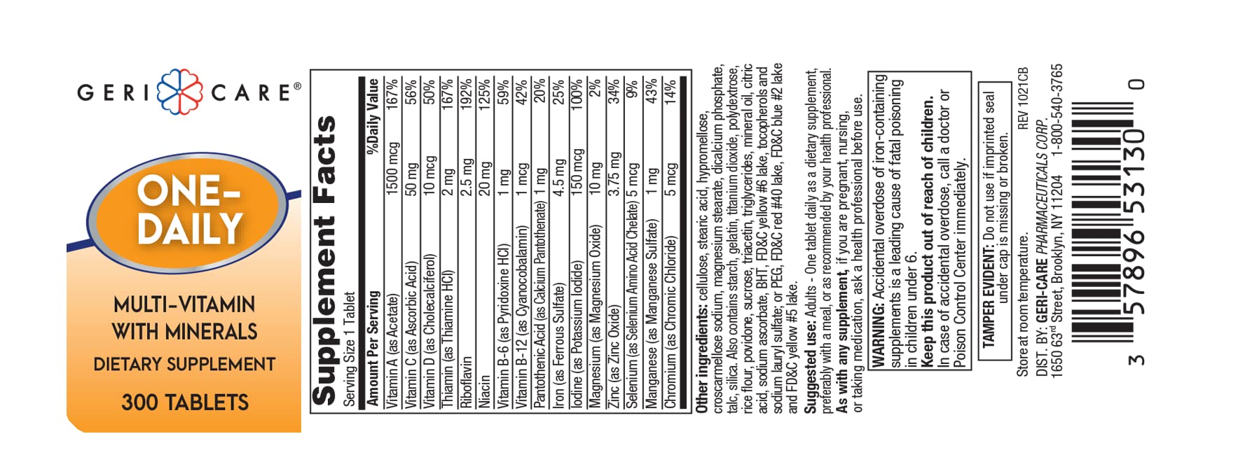 one-daily multi-vitamin for adults