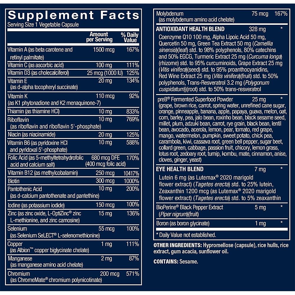 one-daily multivitamin for men