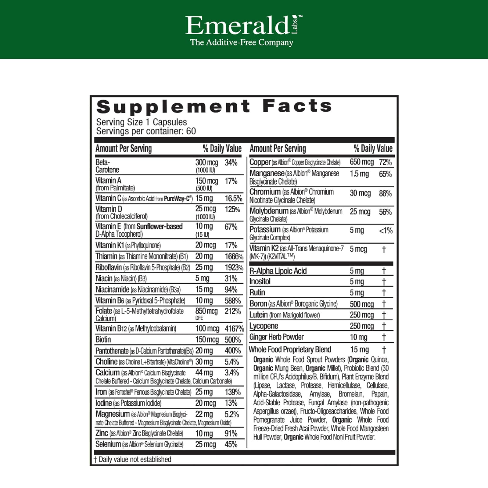 one daily prenatal multivitamin capsules