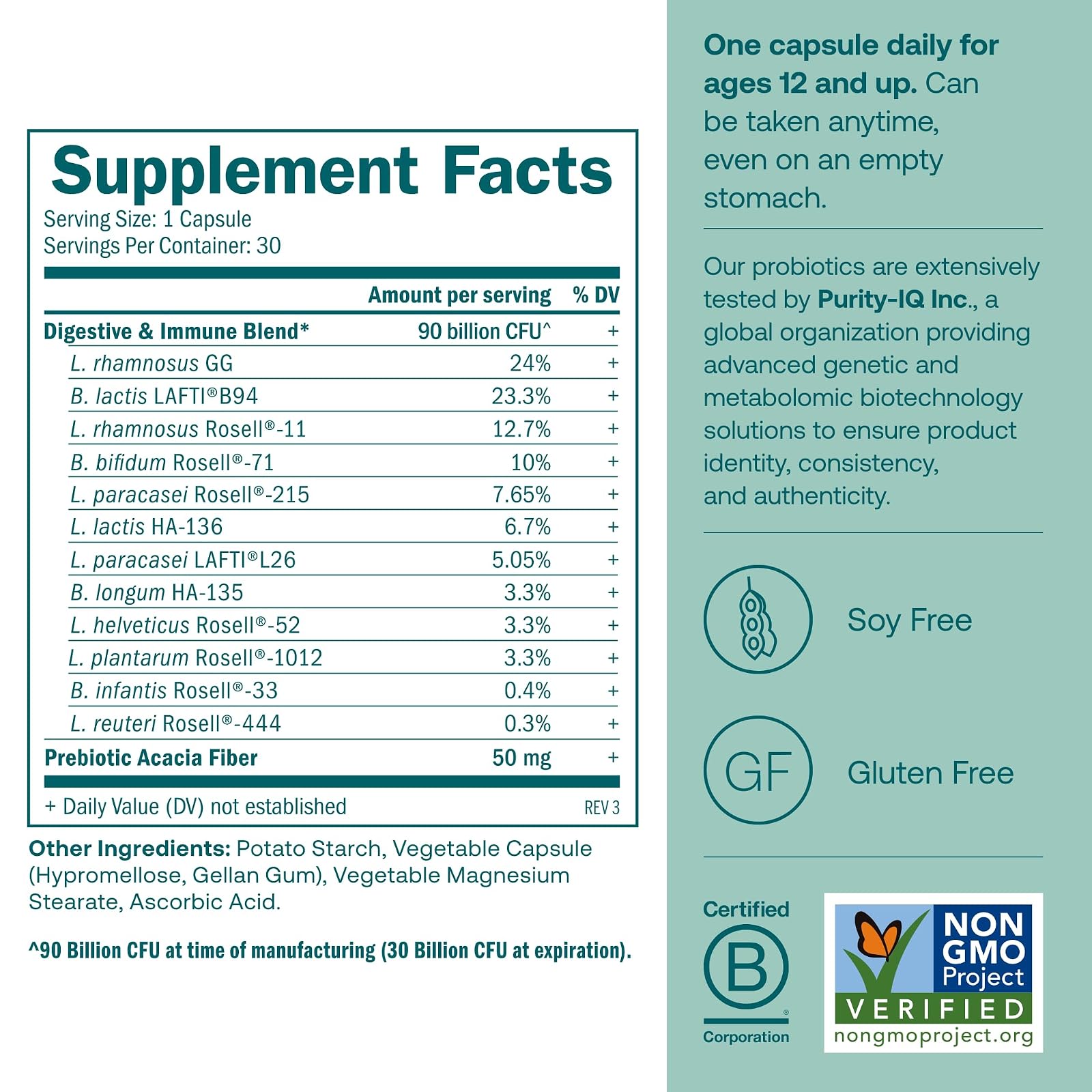 One daily probiotic capsules