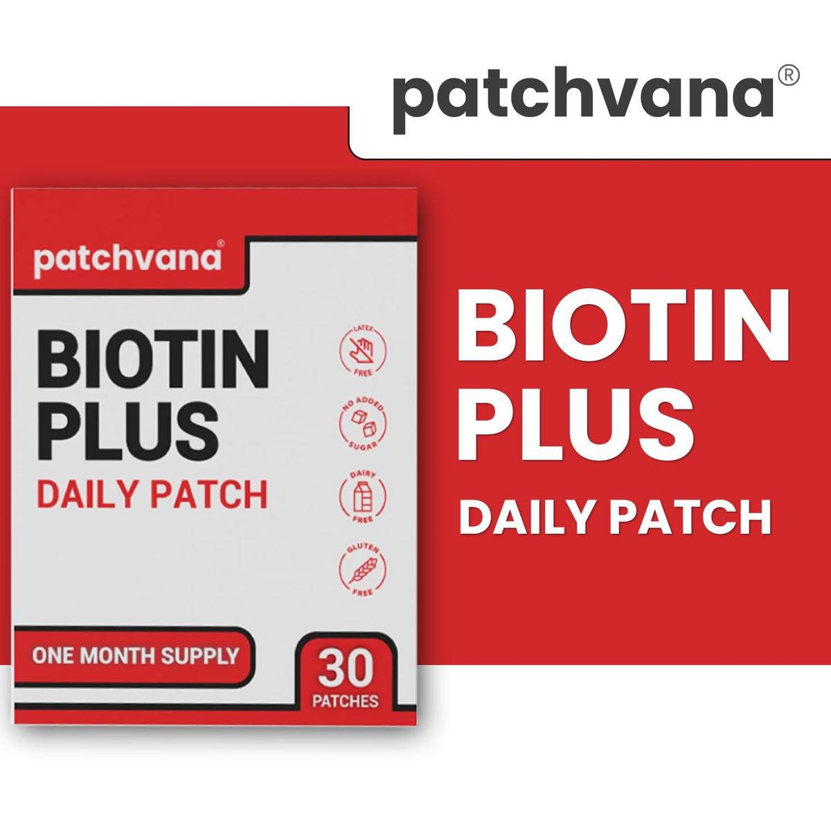 One month supply of biotin patches