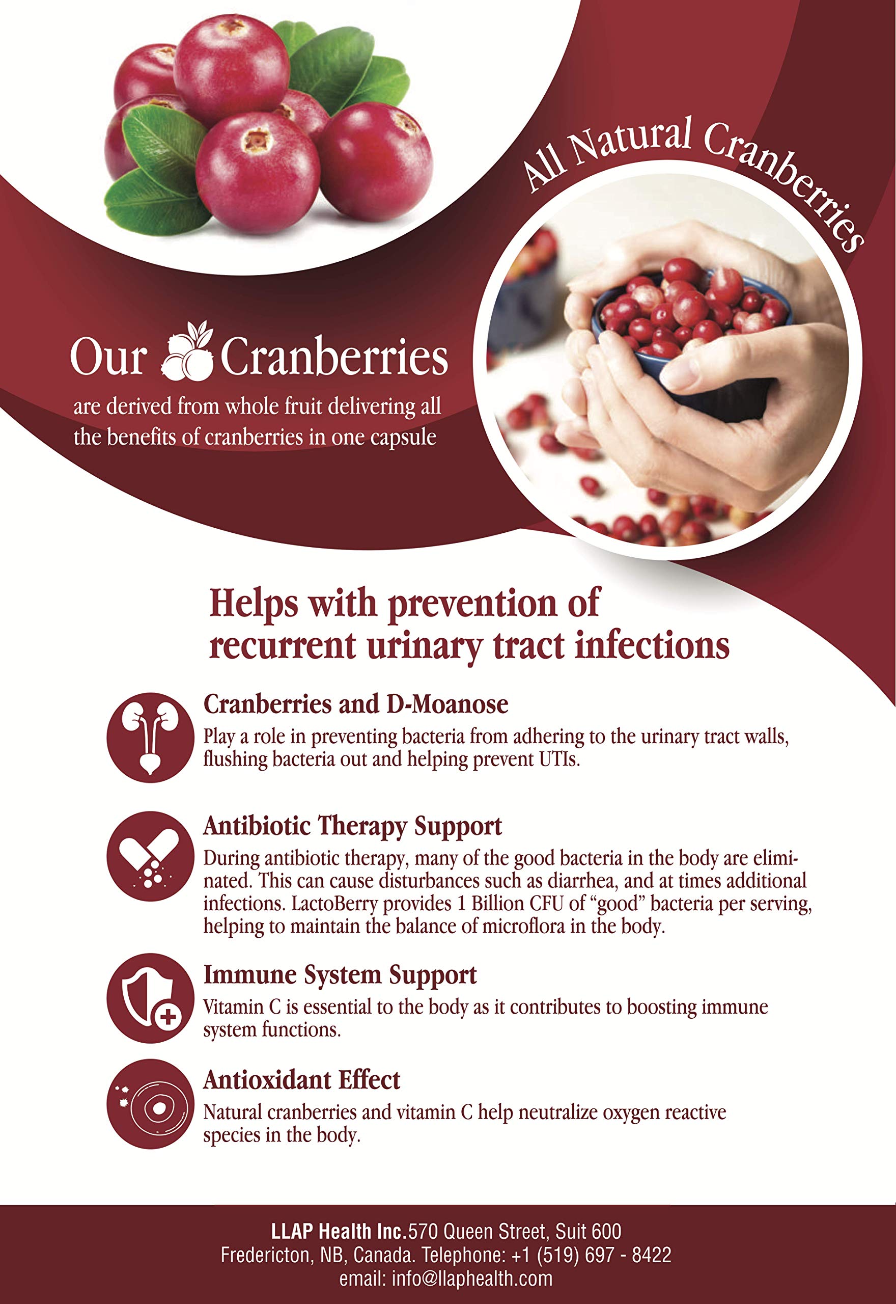 one month supply of cranberry capsules