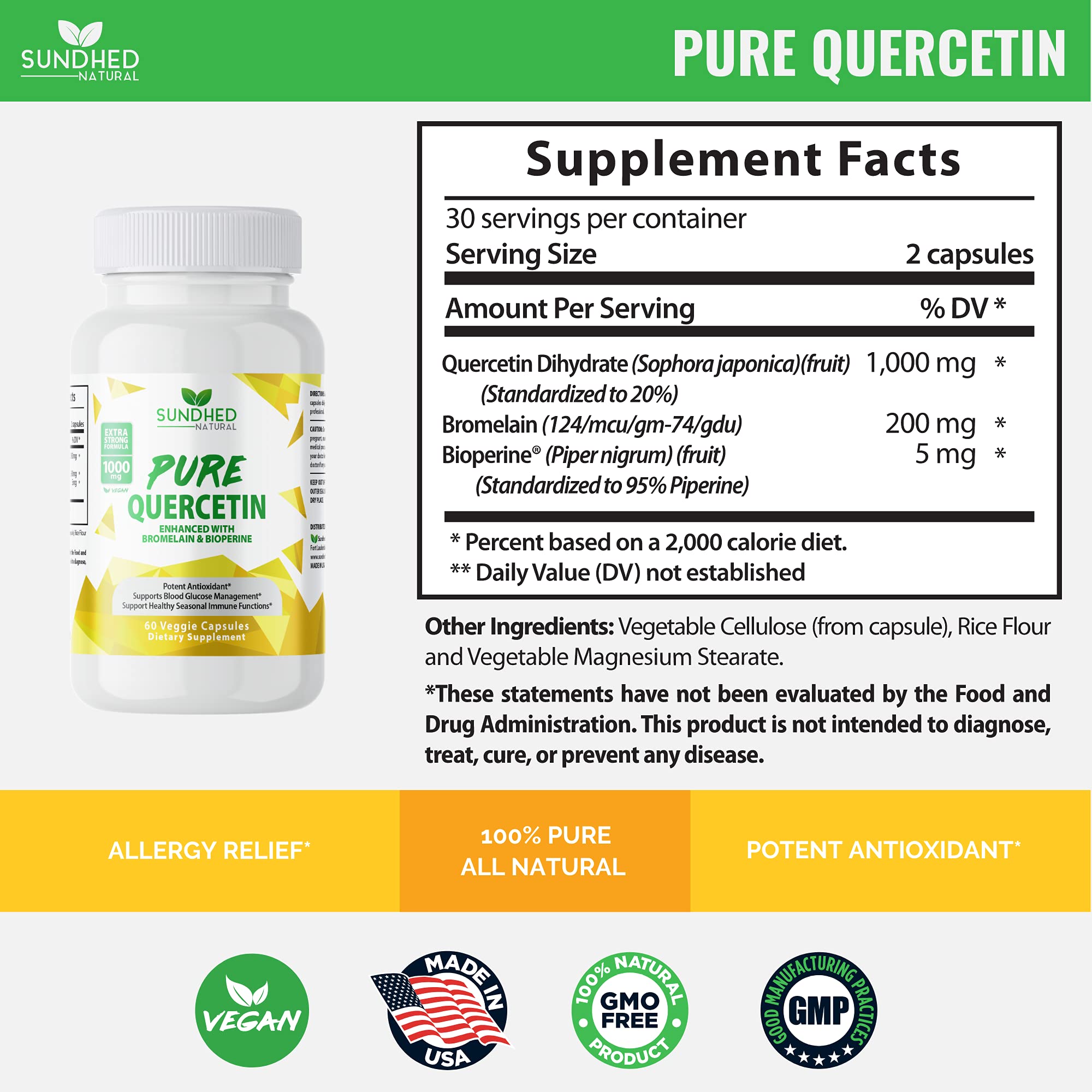one month supply of quercetin