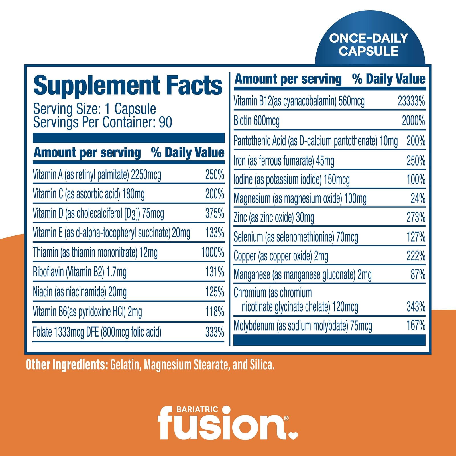 one per day multivitamin for bariatric patients