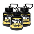 ONMYWHEY whey protein travel bottle