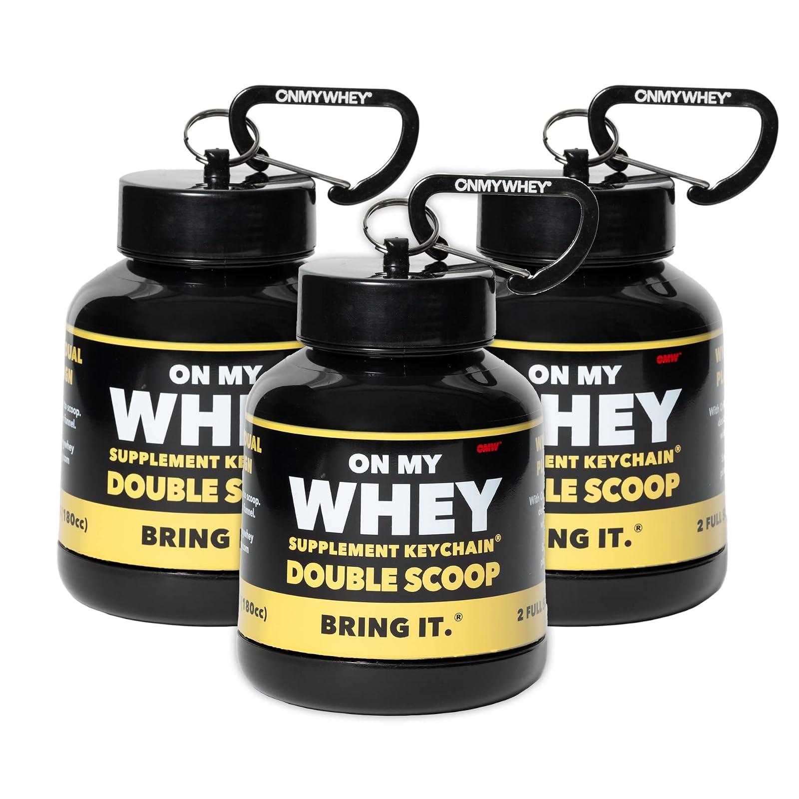 ONMYWHEY whey protein travel bottle