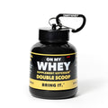 ONMYWHEY whey protein travel container