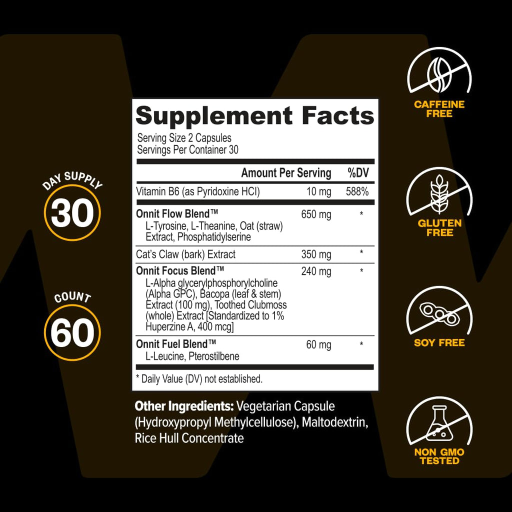 ONNIT Alpha Brain capsules for adults