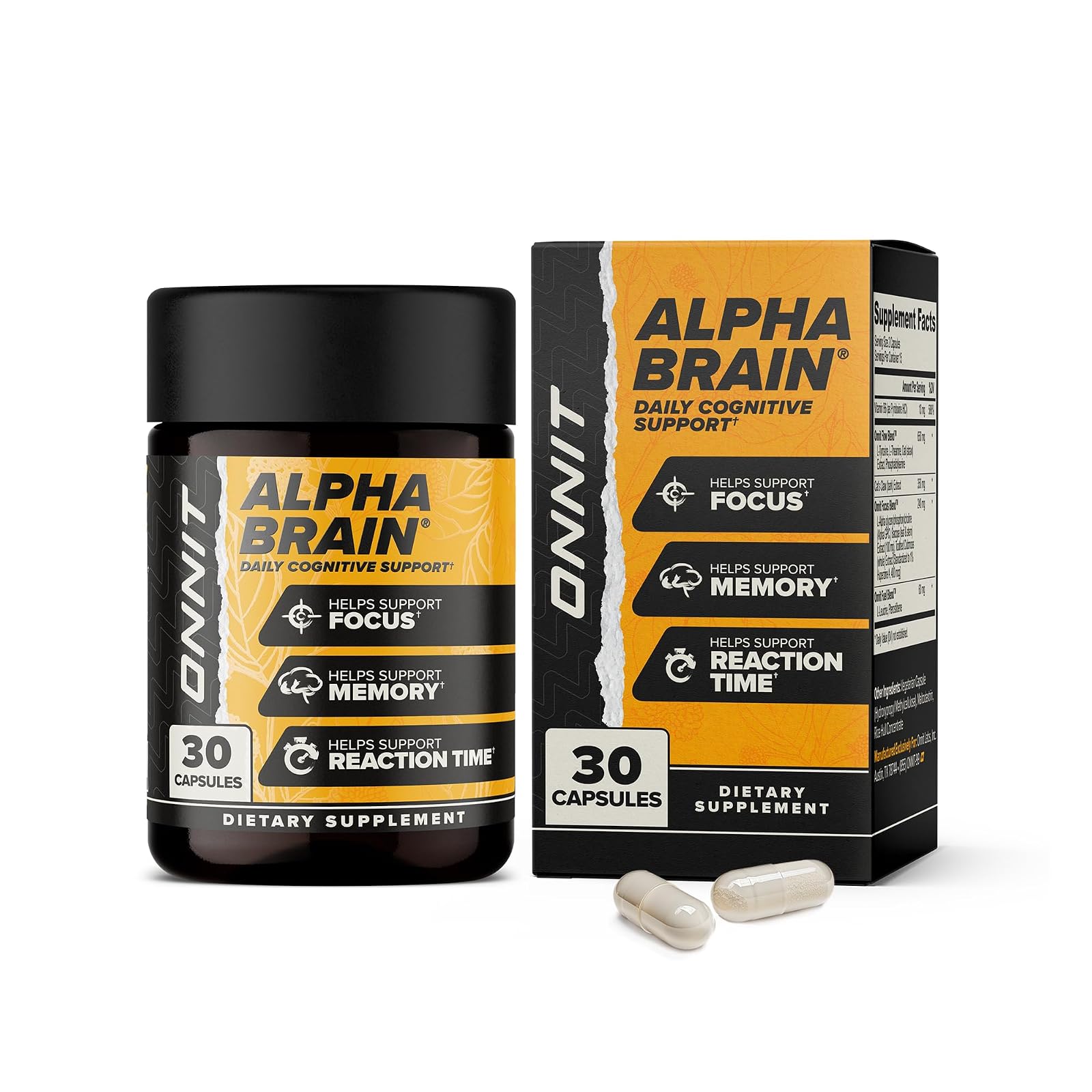 ONNIT Alpha Brain nootropic capsules