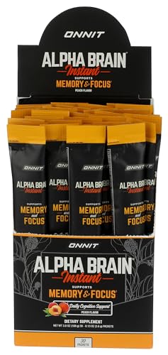 Onnit Labs Alpha Brain Instant Peach focus supplement