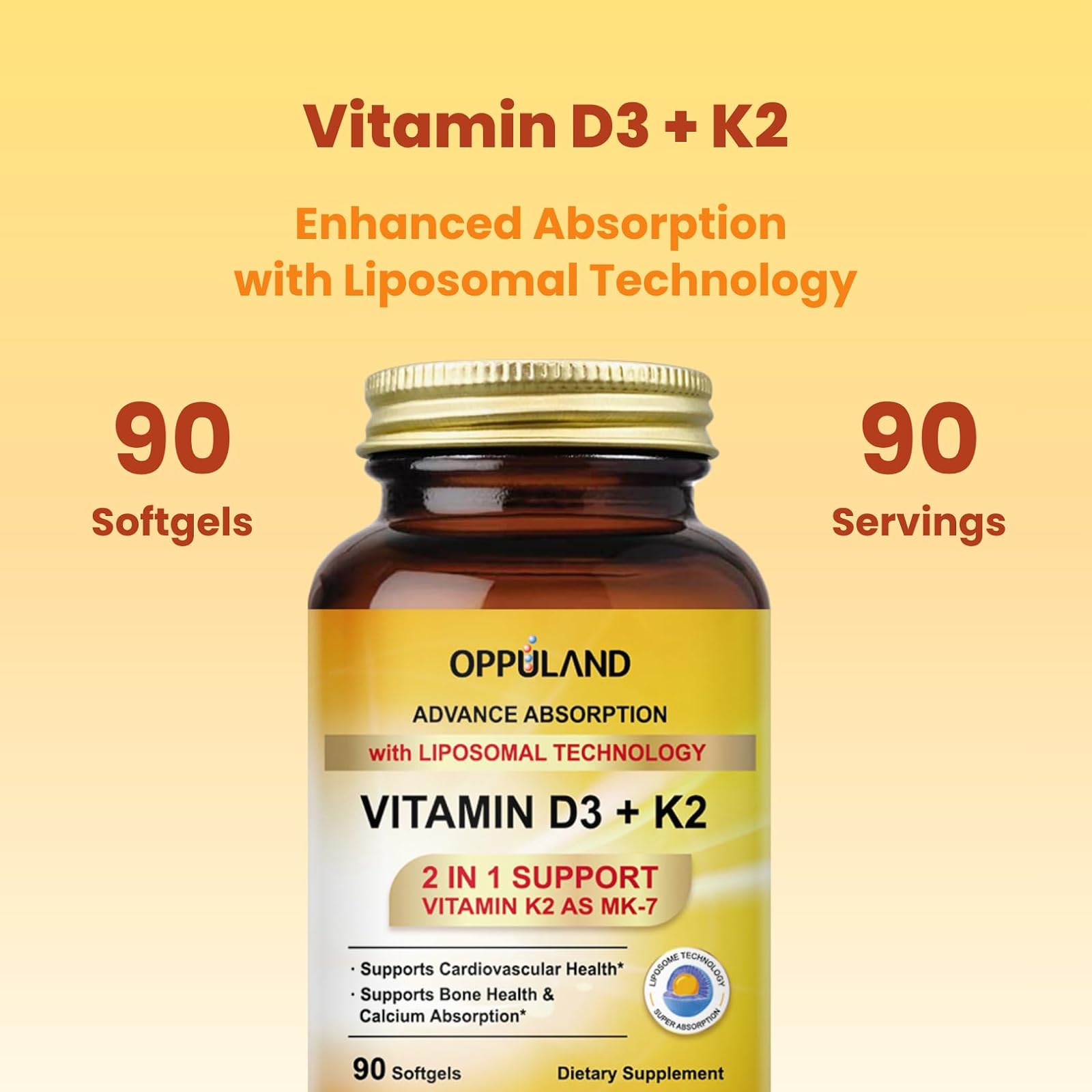 Oppuland Vitamin D3 K2 for energy