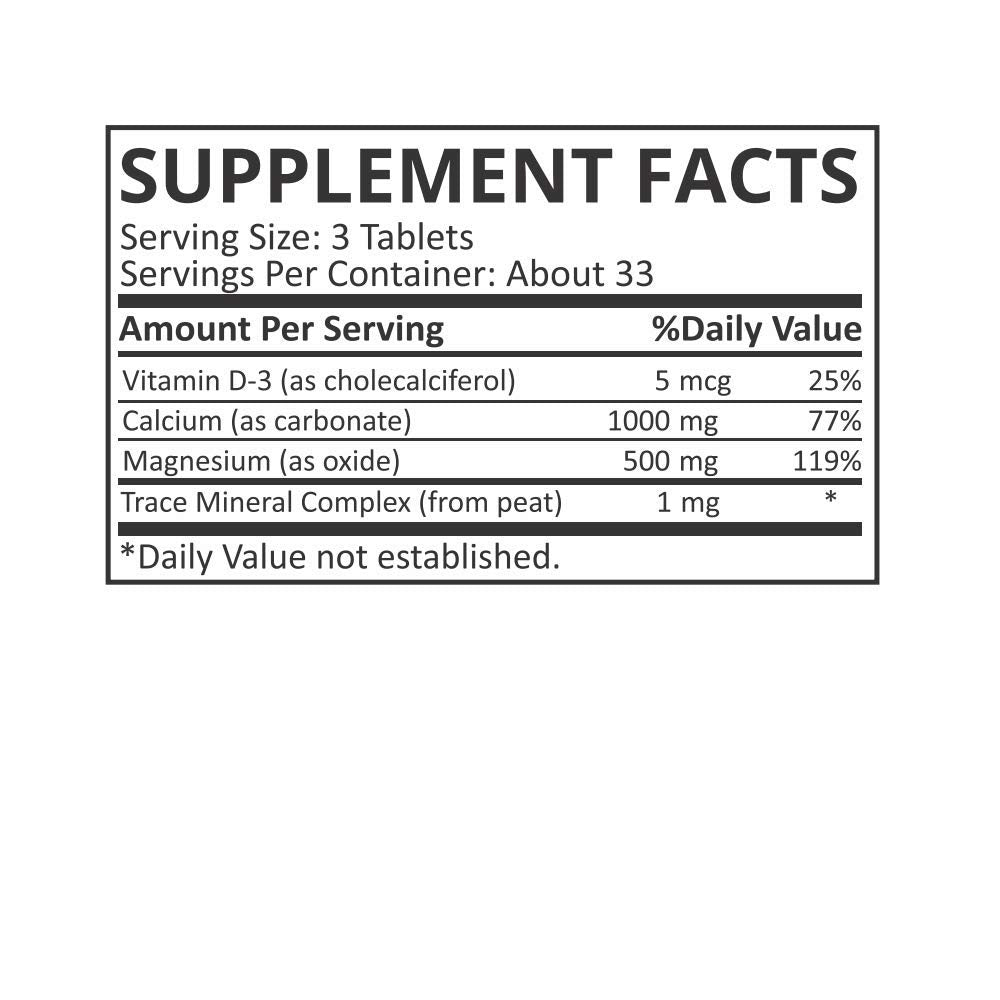 Optimal bone health calcium tablets