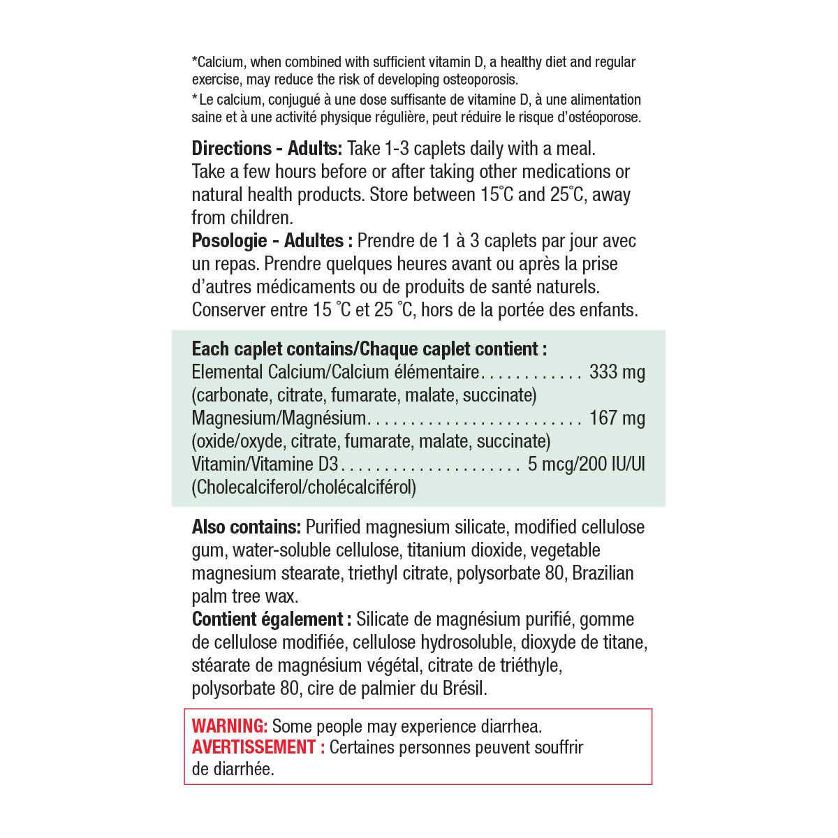 Optimal bone health with calcium caplets