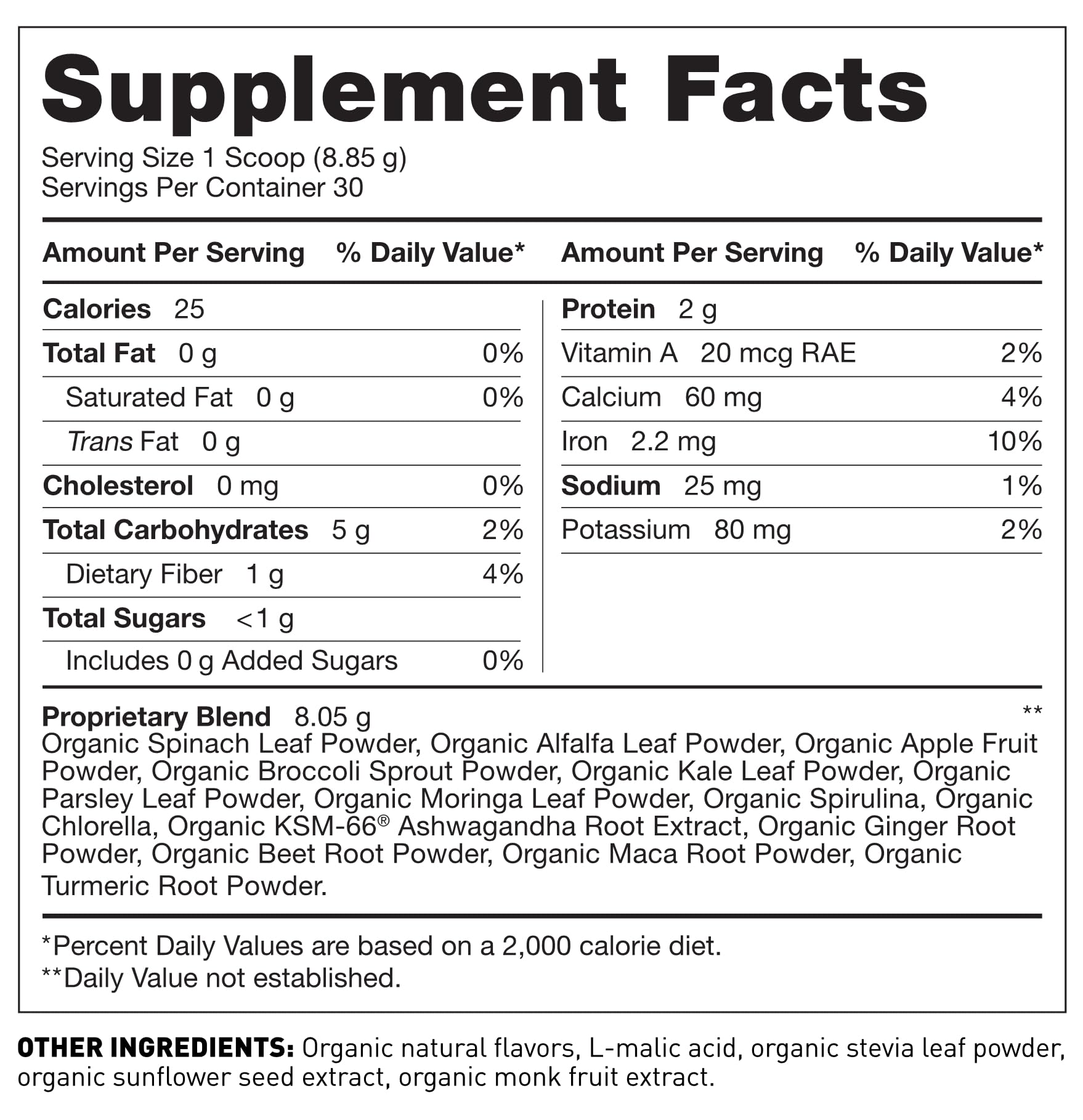 optimal health blended supplements