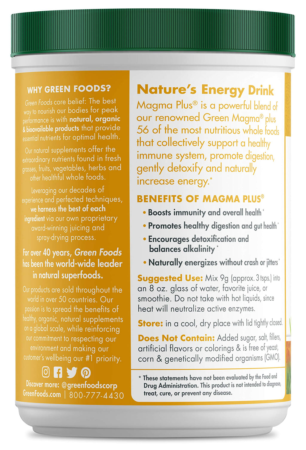 optimal health with Green Foods Magma