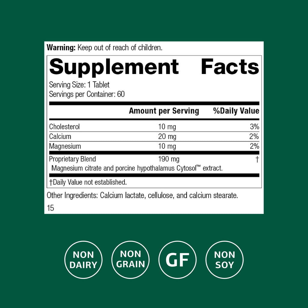 Optimal health with hypothalamus extract