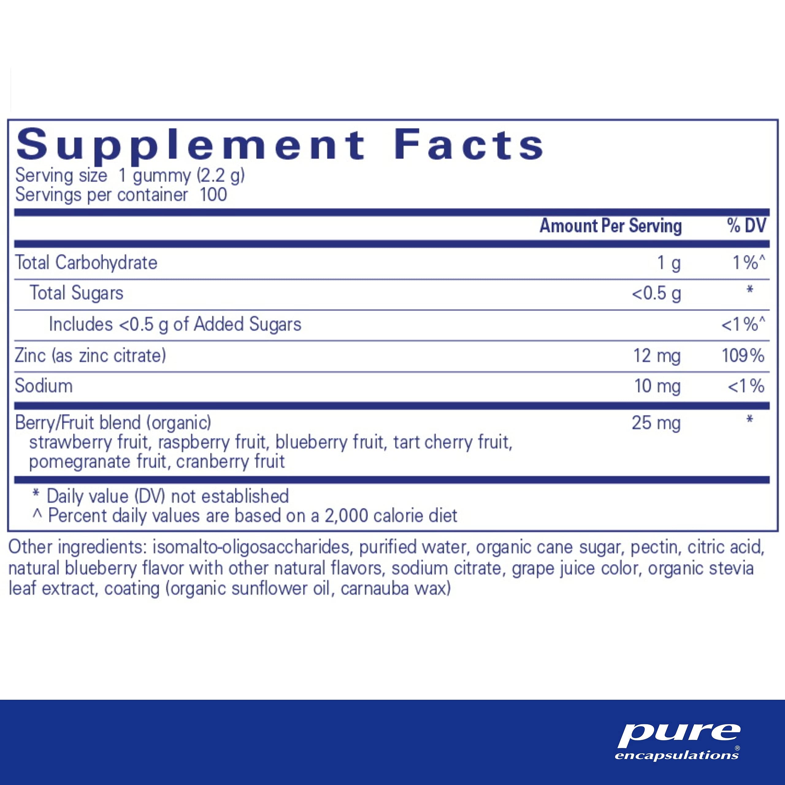 optimal health zinc vitamins