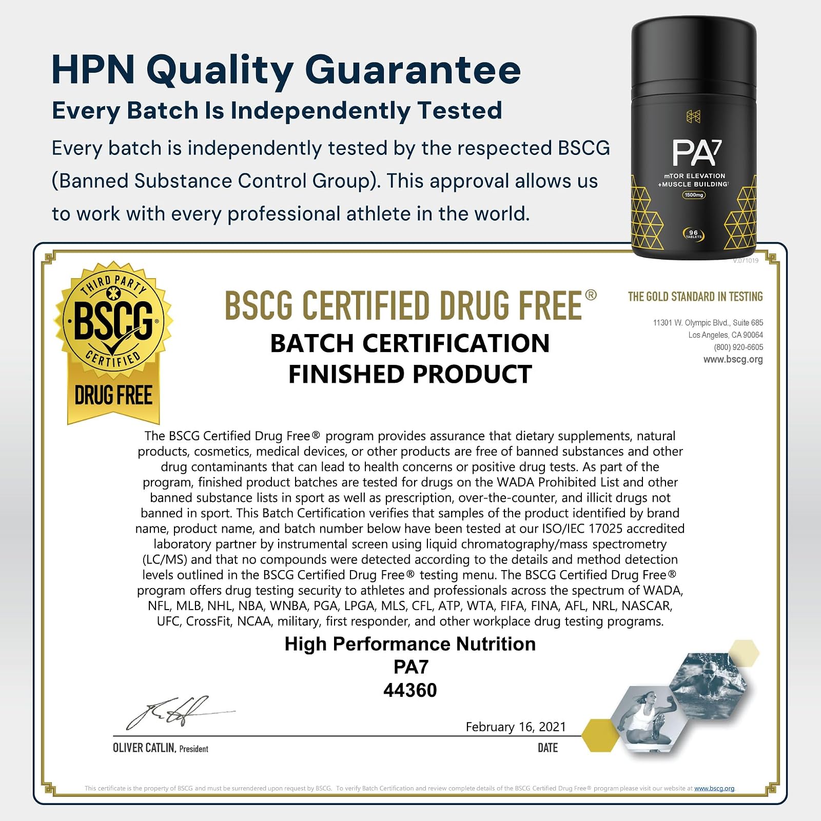 Optimal recovery with HPN 96 tablets