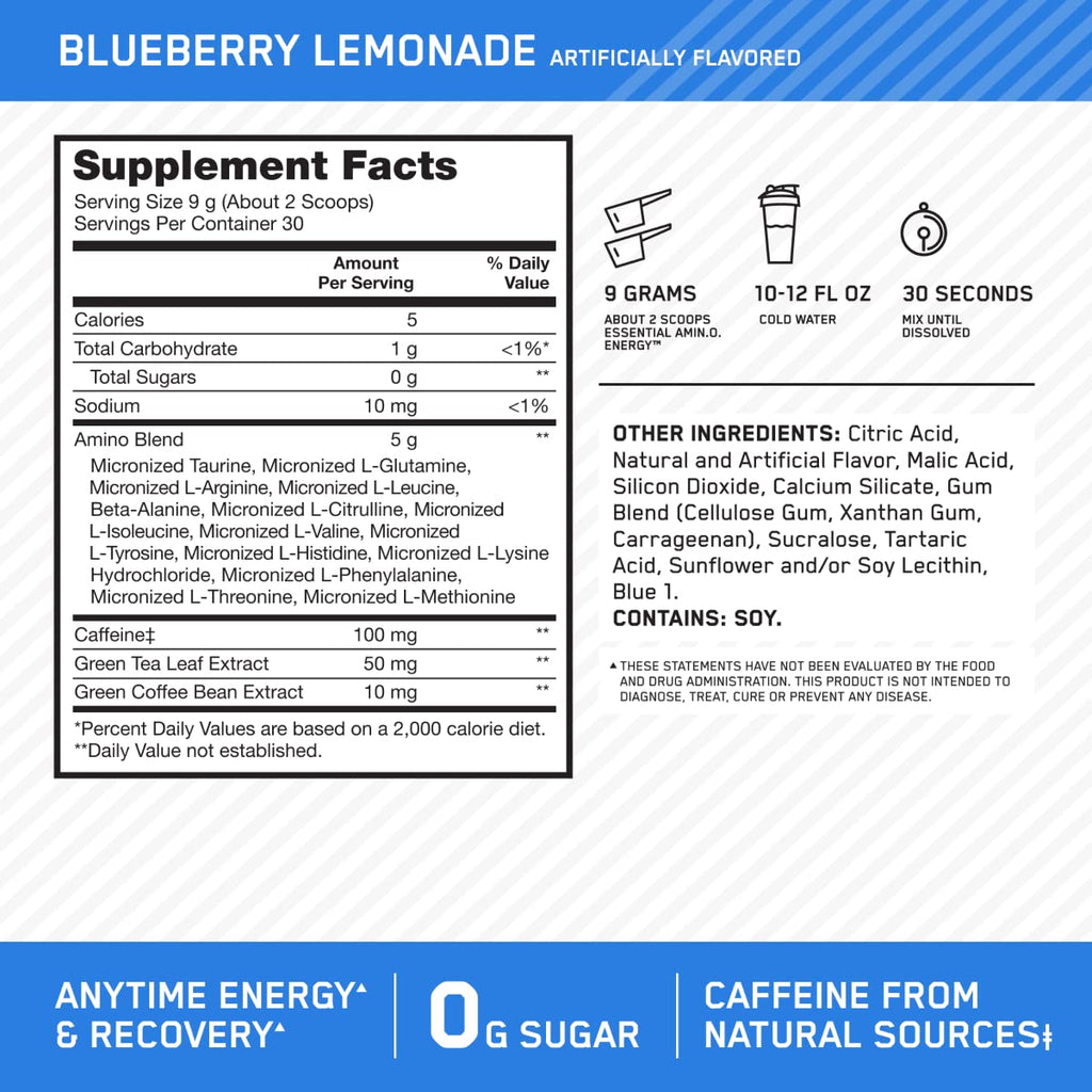 Optimum Nutrition amino acids blend
