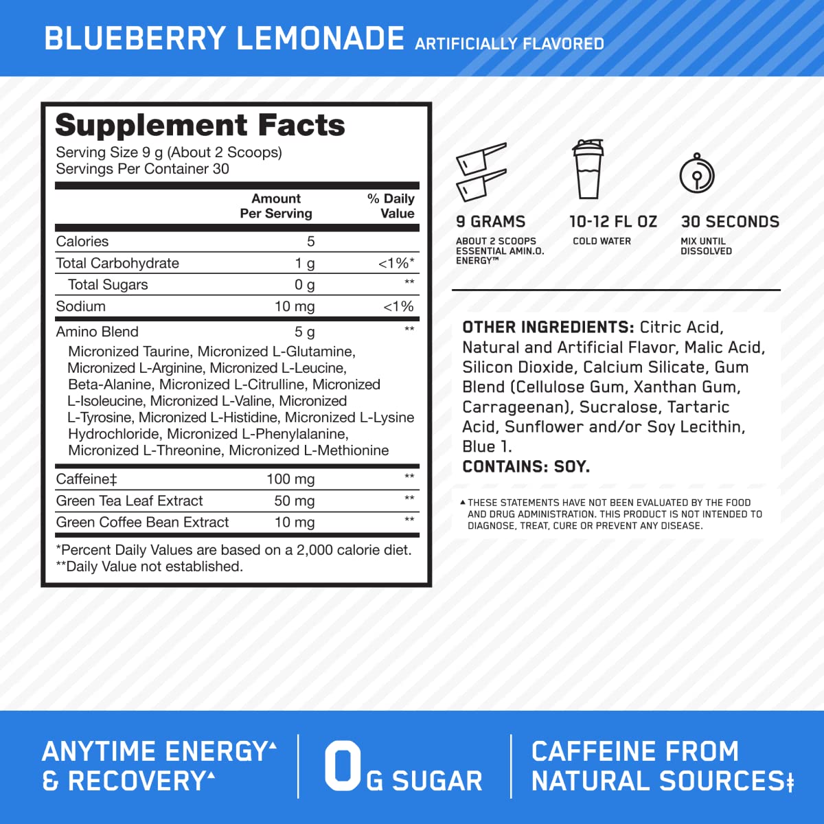 Optimum Nutrition amino acids blend
