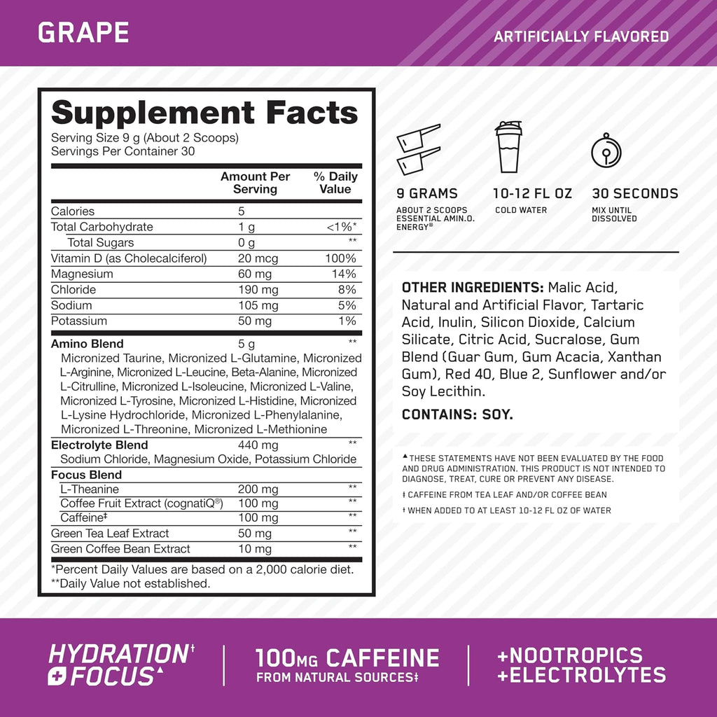 Optimum Nutrition BCAA energy boost