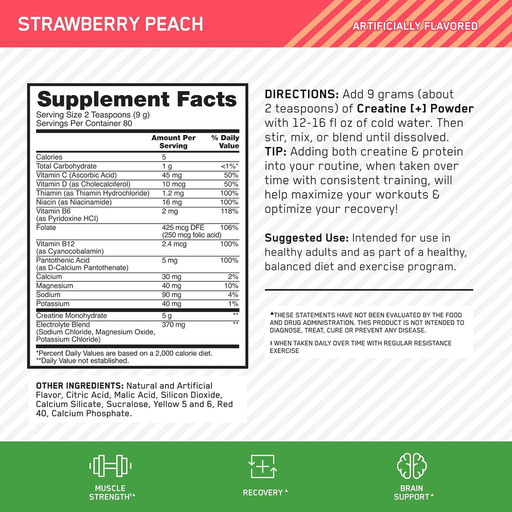 Optimum Nutrition creatine benefits