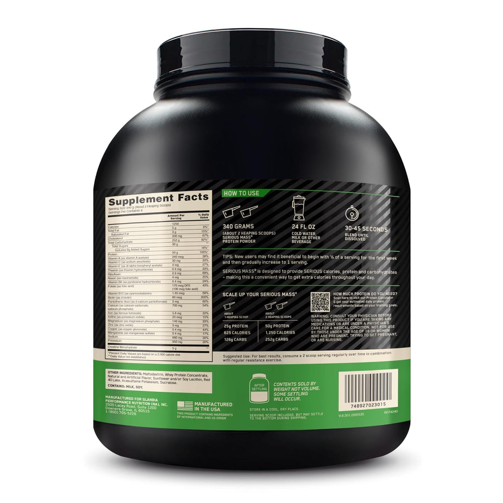 Optimum Nutrition Serious Mass benefits