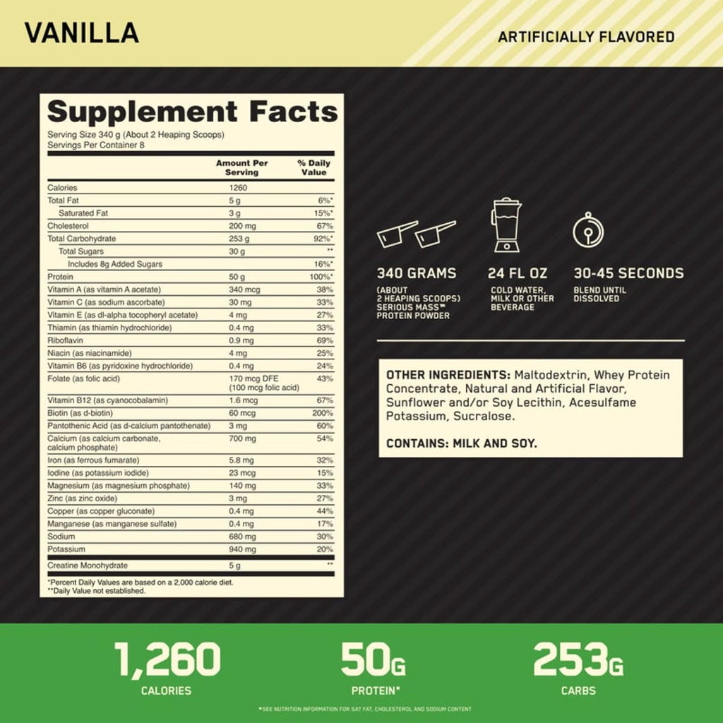 Optimum Nutrition weight gainers for beginners
