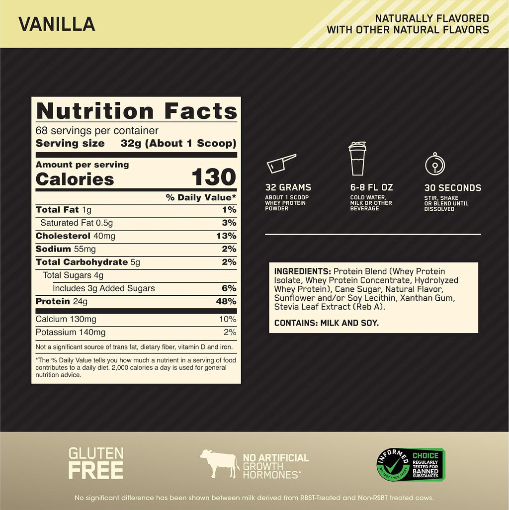 Optimum Nutrition whey protein benefits