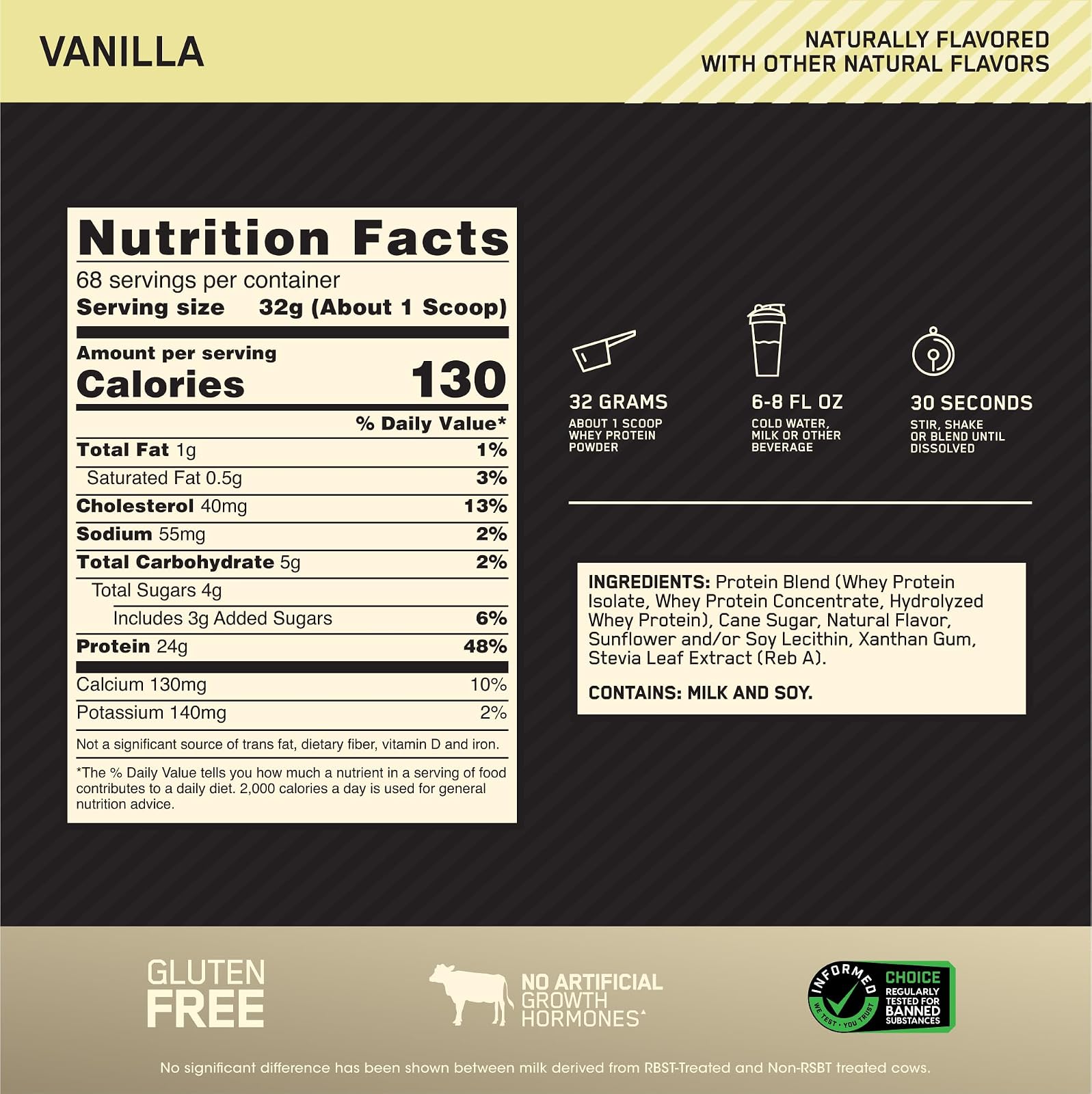 Optimum Nutrition whey protein benefits