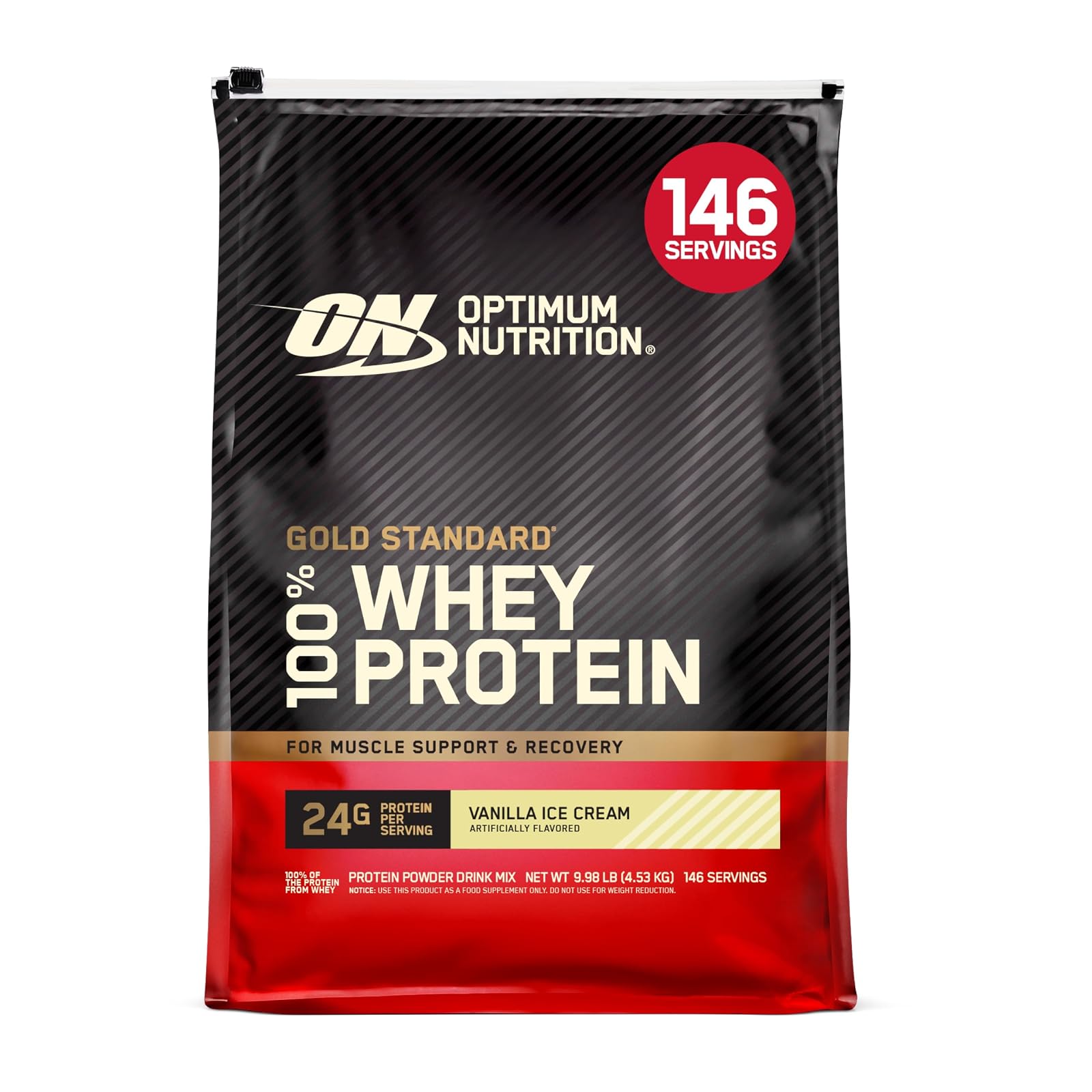 Optimum Nutrition whey protein powder
